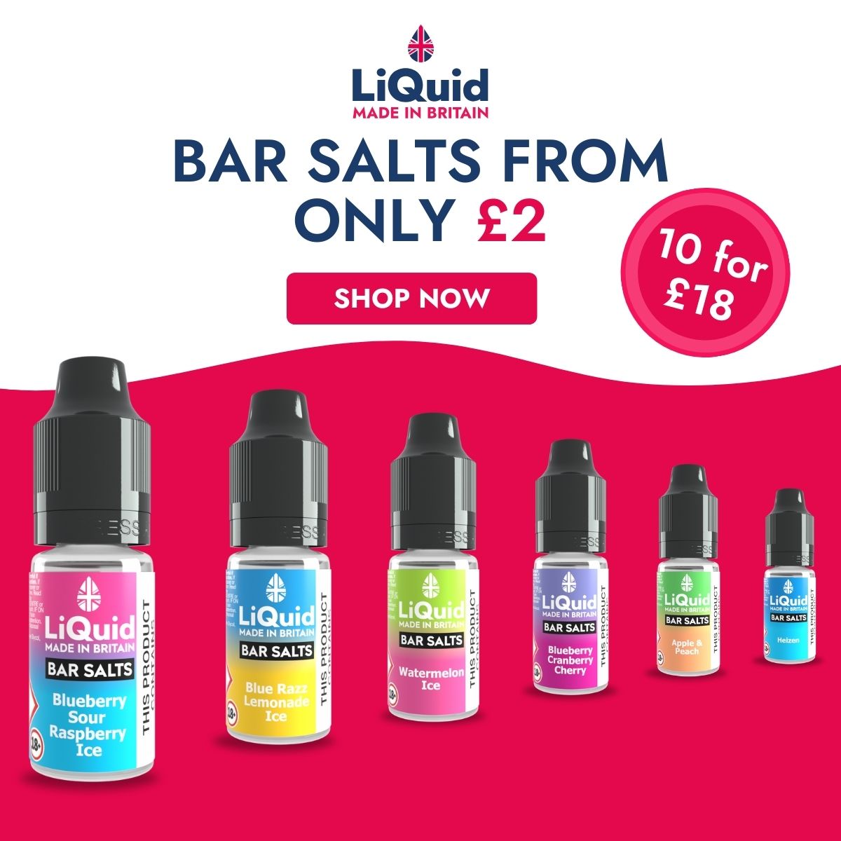 Cheap E-Liquid & £1 Vape Juice | Free UK Delivery | 100+ Flavours